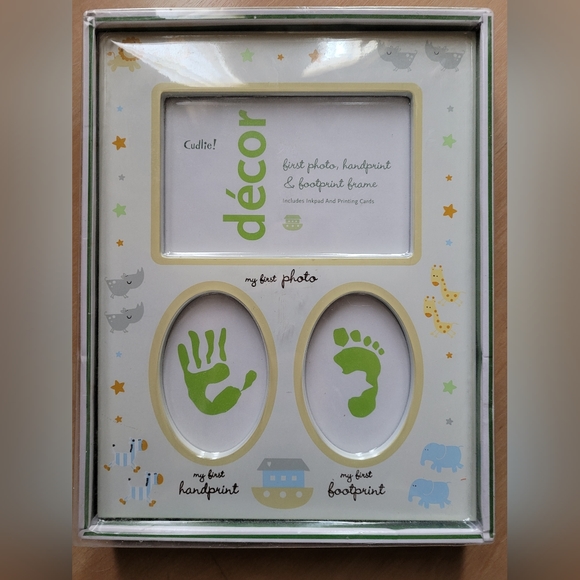 Wall Decor | First Photo Handprint Footprint Frame Noahs Ark Design ...
